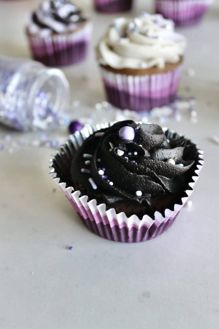 Easy Black Buttercream Recipe with Cocoa Powder - Susan Brings Dessert