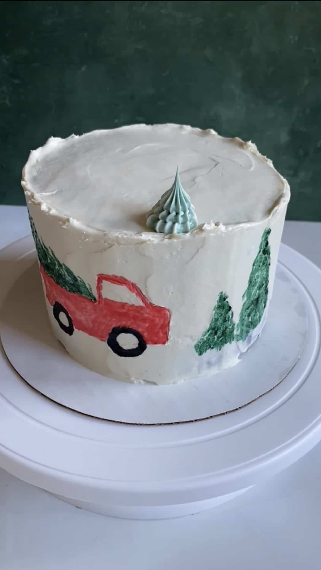 Christmas Tree Farm Cake - Susan Brings Dessert