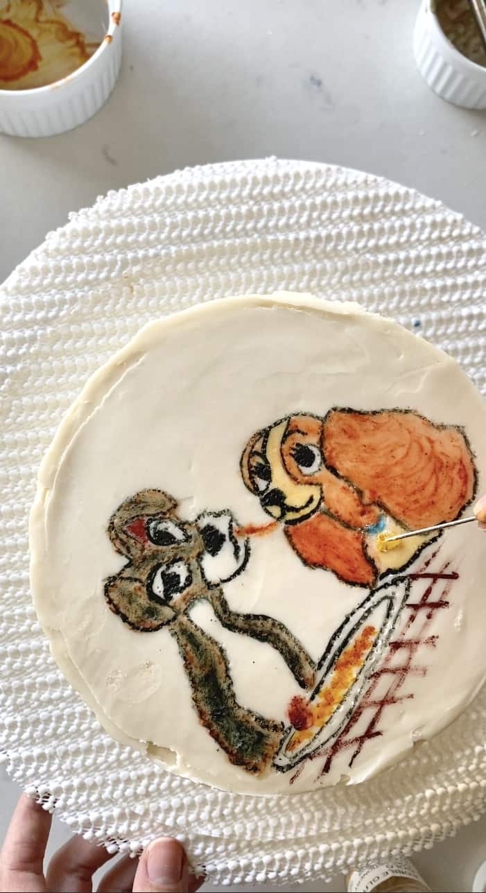 Lady and the Tramp Cake - Susan Brings Dessert