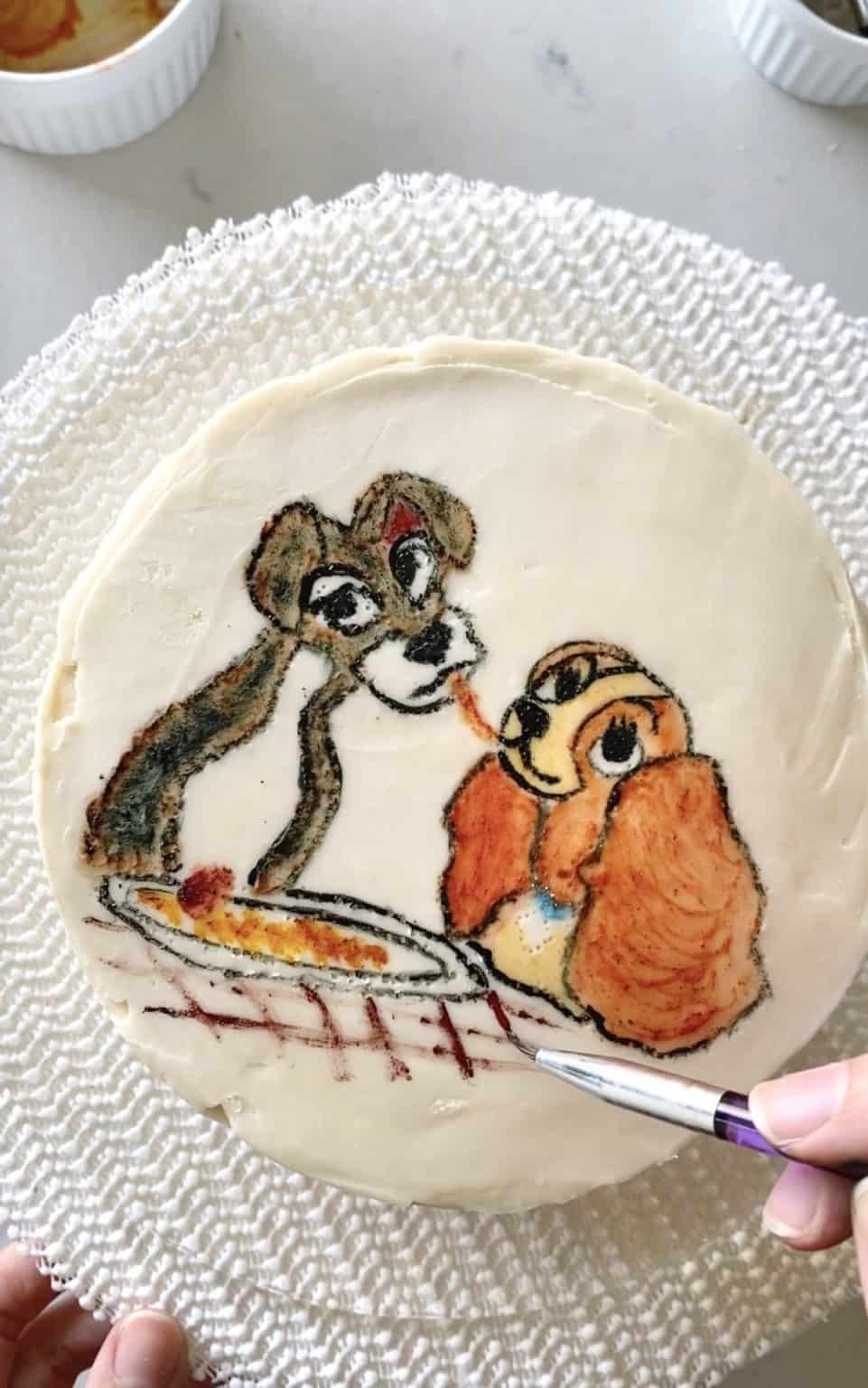 Lady and the Tramp Cake - Susan Brings Dessert