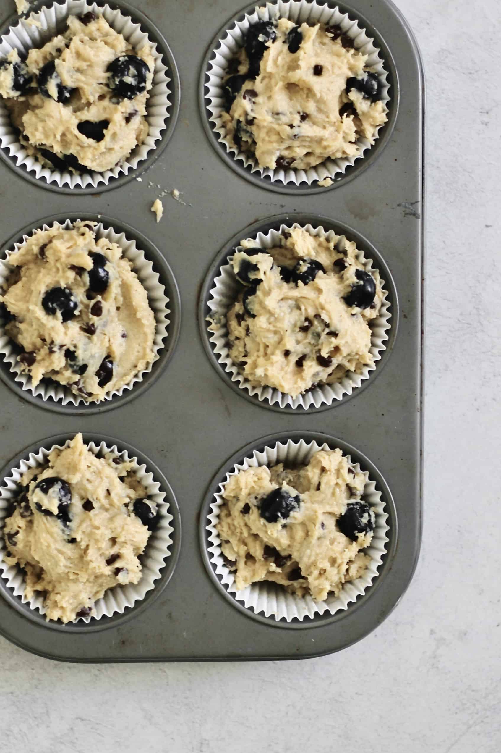 Easy Blueberry Chocolate Chip Muffins - Susan Brings Dessert