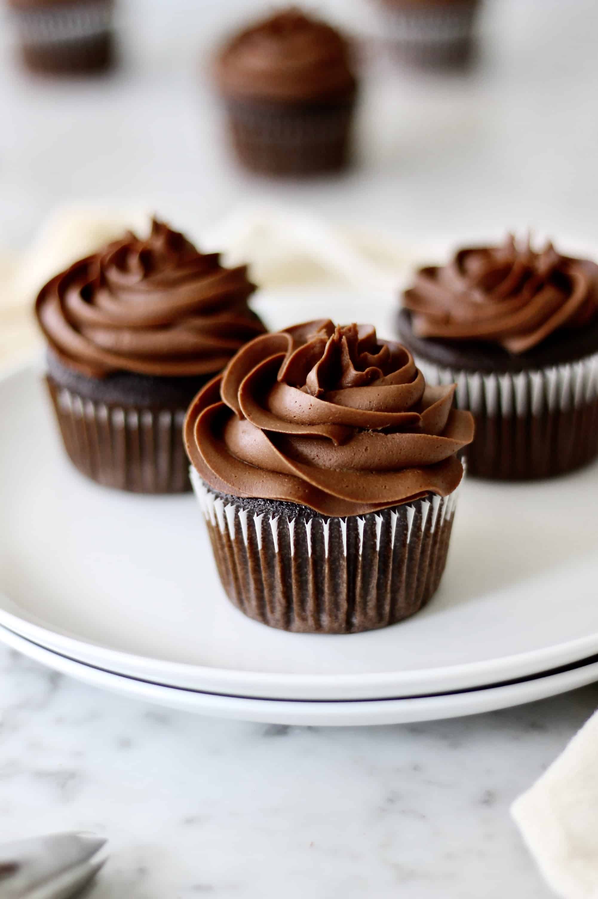 Moist Chocolate Fudge Cupcakes with Ganache - Susan Brings Dessert