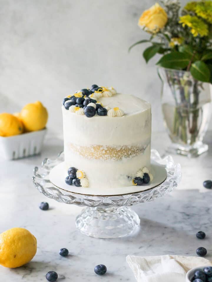Lemon Blueberry Mascarpone Cake - Susan Brings Dessert