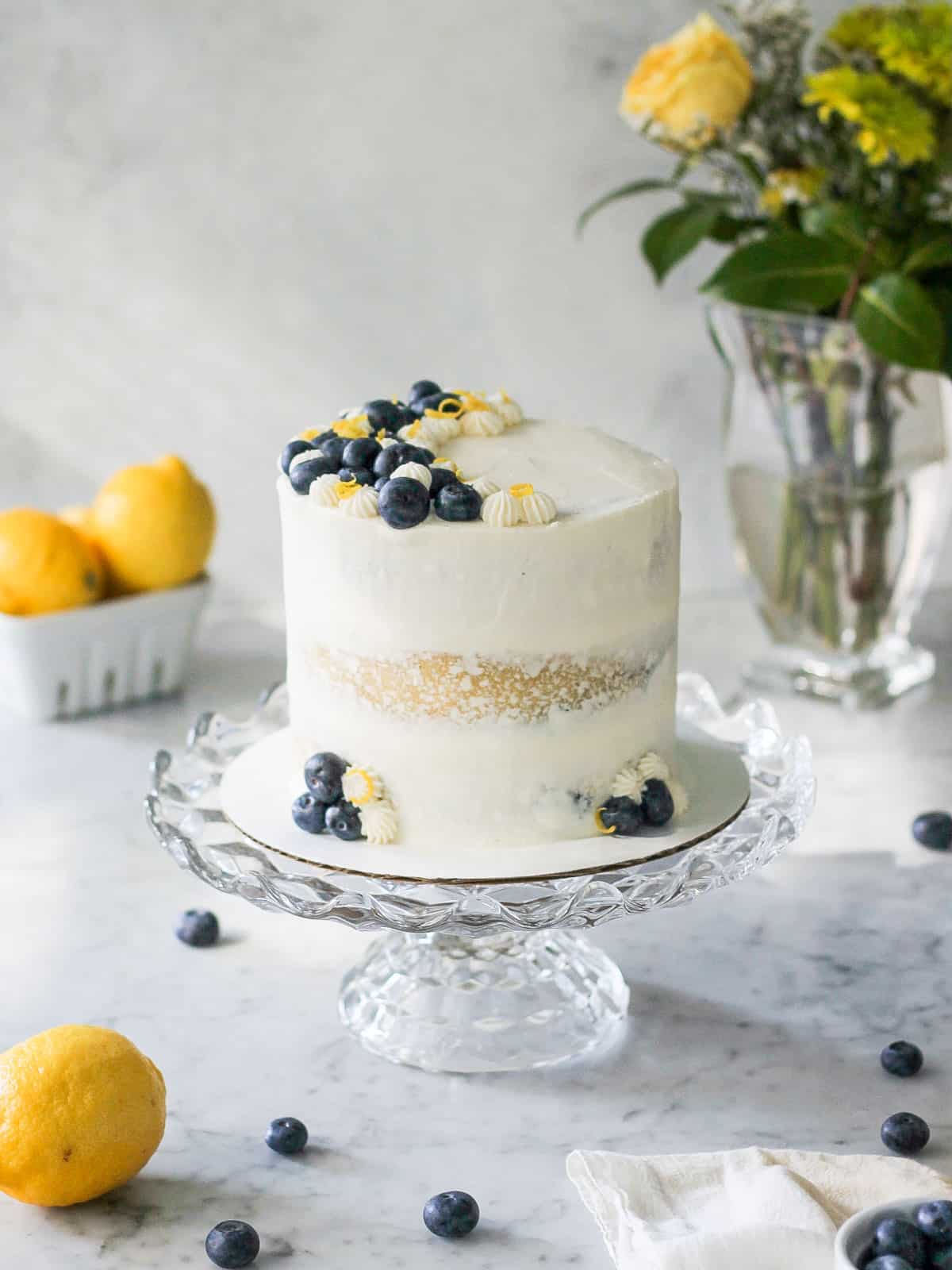 Lemon Blueberry Mascarpone Cake - Susan Brings Dessert