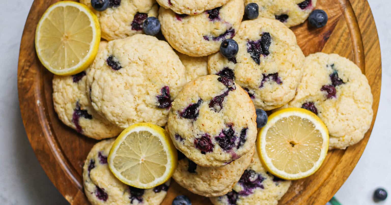 Lemon Blueberry Cookies (Soft, Chewy, No Chill) - Susan Brings Dessert