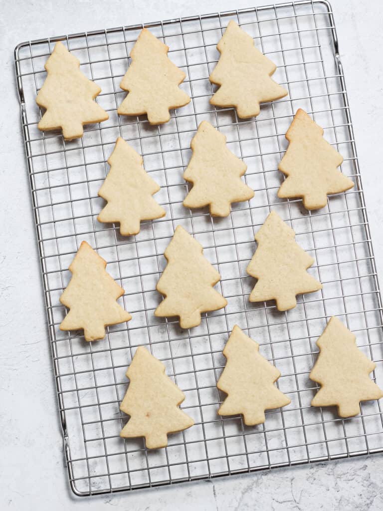 Christmas Tree Sugar Cookies with Buttercream - Susan Brings Dessert