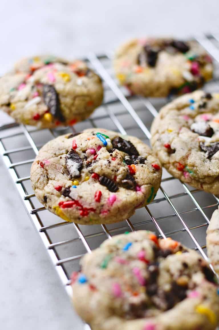 Soft and Chewy Funfetti Oreo Cookies - Susan Brings Dessert