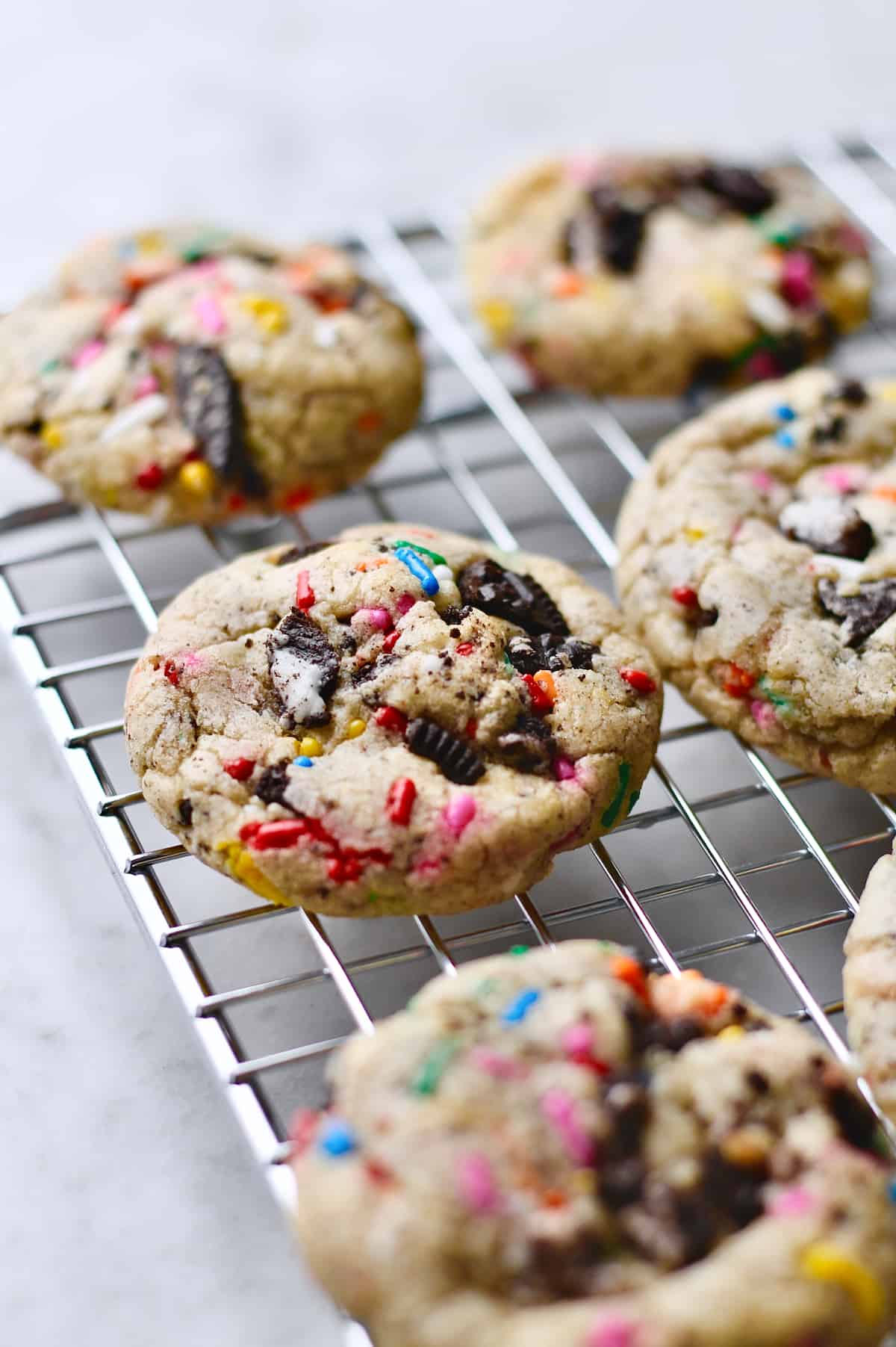 Soft and Chewy Funfetti Oreo Cookies - Susan Brings Dessert