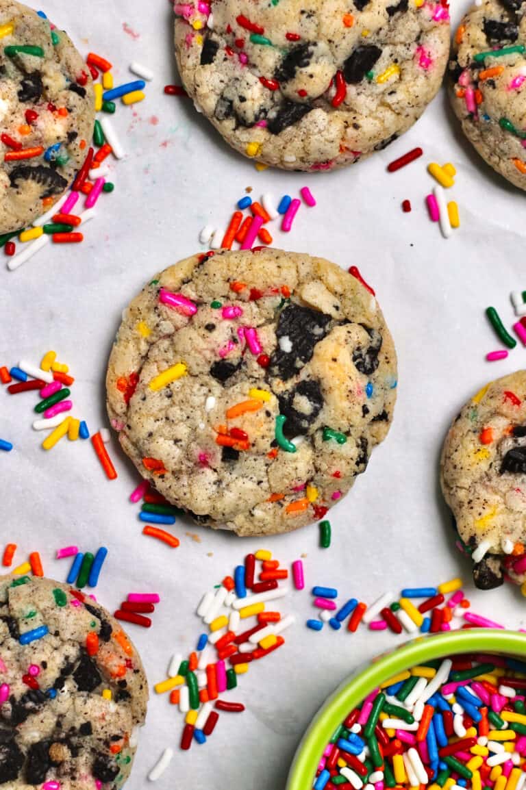 Soft and Chewy Funfetti Oreo Cookies - Susan Brings Dessert