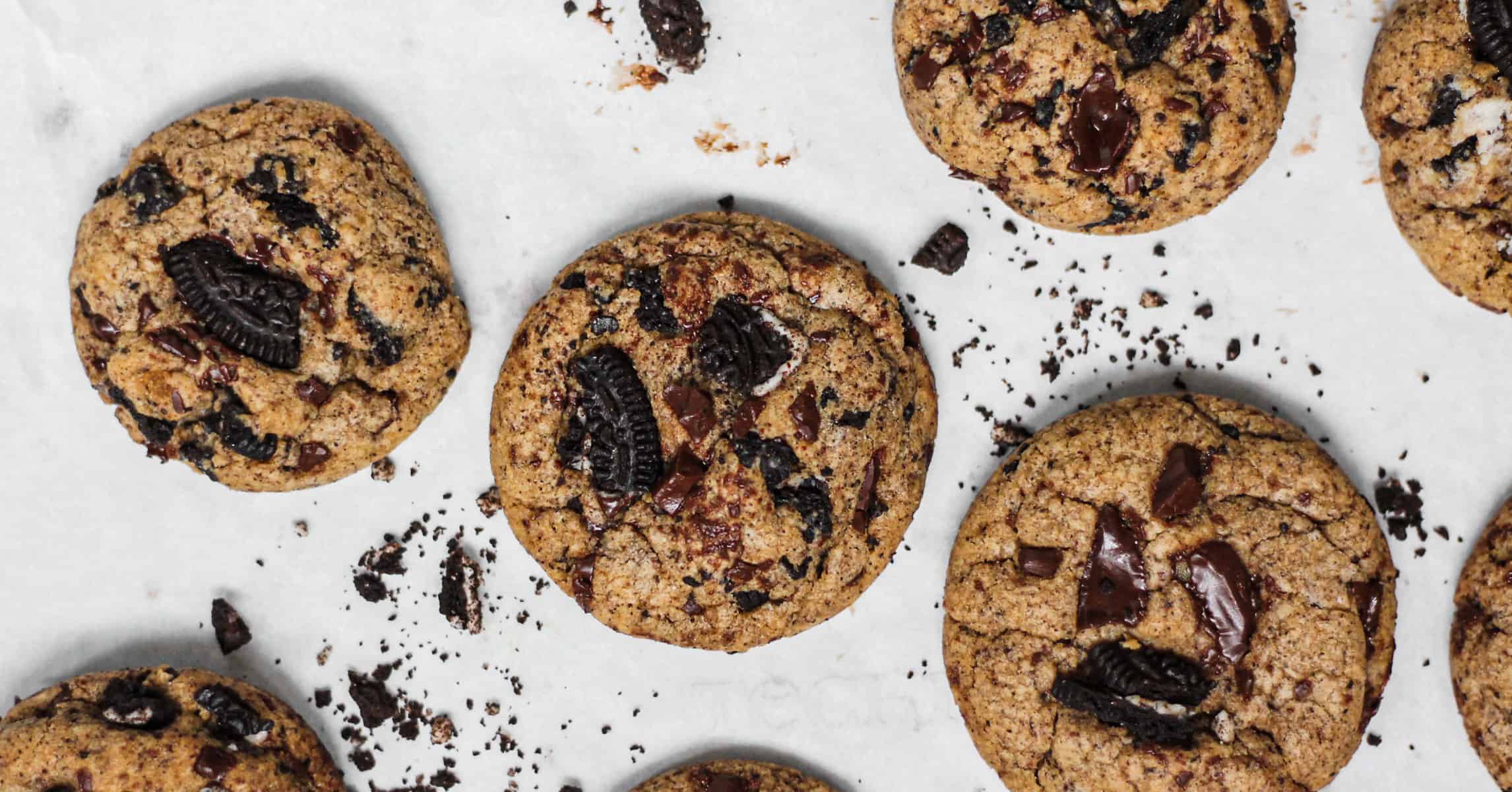 Coffee Oreo Cookies with Chocolate Chunks - Susan Brings Dessert