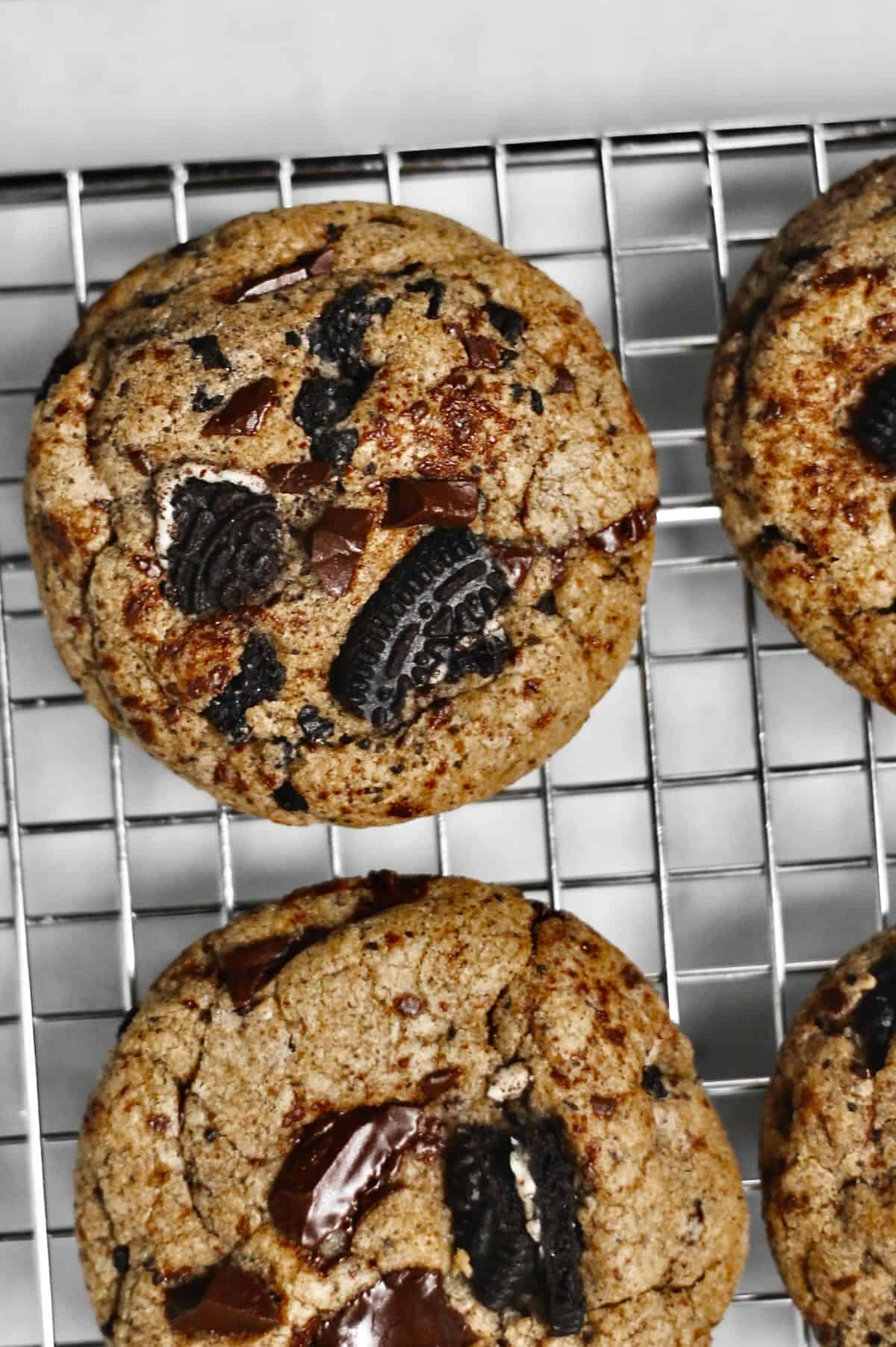 Coffee Oreo Cookies with Chocolate Chunks - Susan Brings Dessert