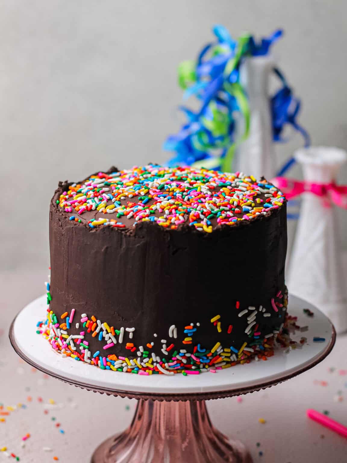 Best 6-Inch Chocolate Sprinkle Cake (Moist & Easy Recipe) - Susan ...
