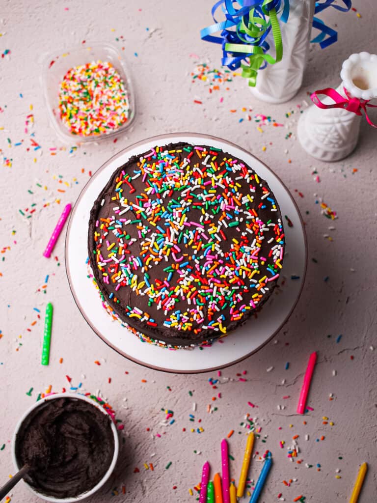Best 6-Inch Chocolate Sprinkle Cake (Moist & Easy Recipe) - Susan ...