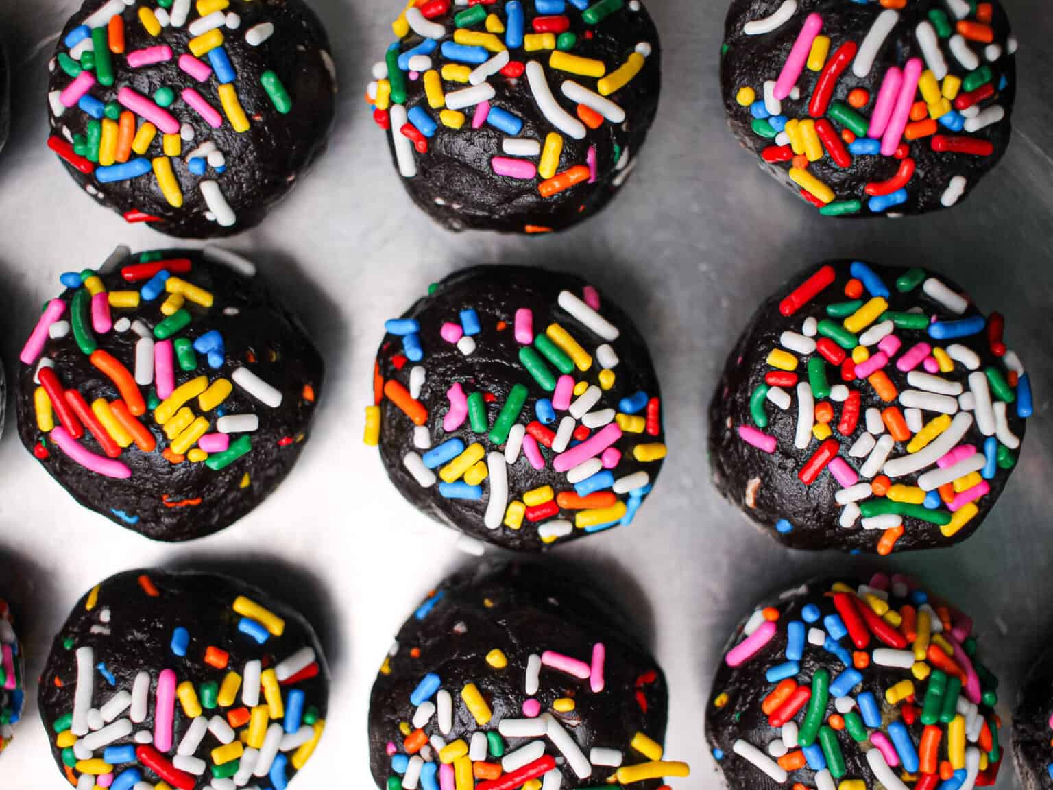 Chocolate Sprinkle Cookies - Susan Brings Dessert