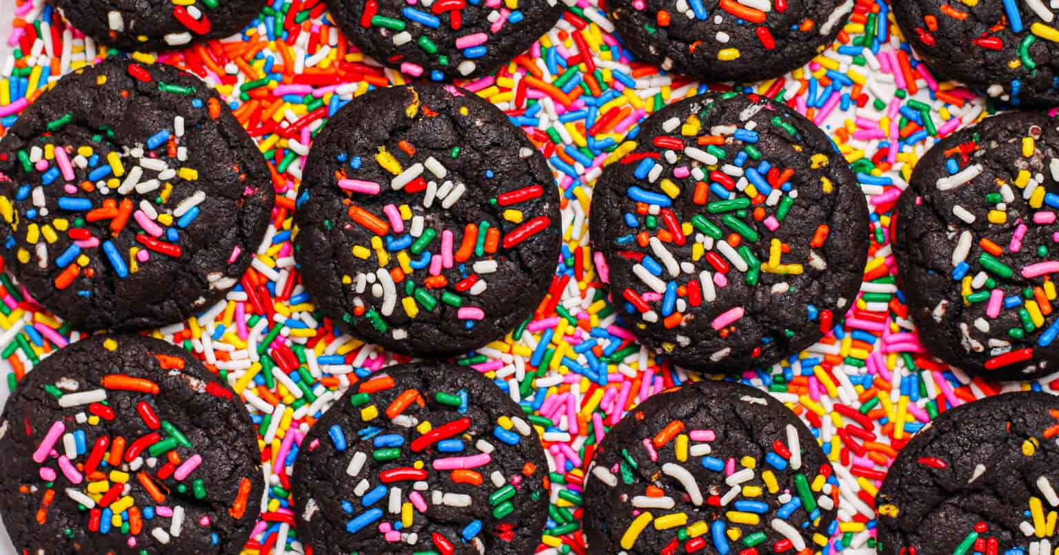 Chocolate Sprinkle Cookies - Susan Brings Dessert