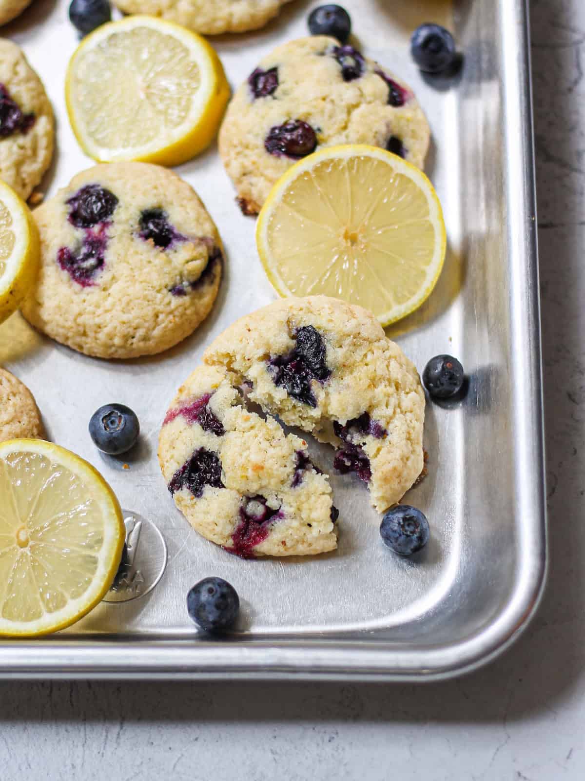 Lemon Blueberry Cookies (Soft, Chewy, No Chill) - Susan Brings Dessert