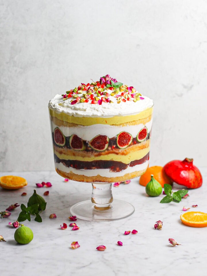 Saffron Orange Trifle with Cardamom - Susan Brings Dessert